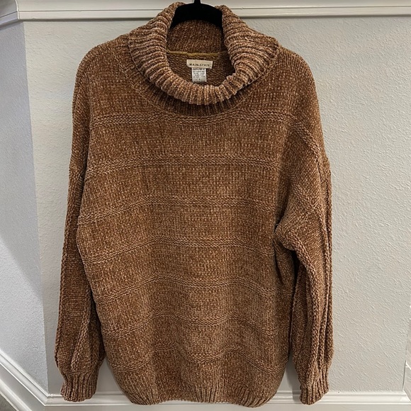 Main Strip | Sweaters | Nwt Main Strip Cowl Neck Sweater Size Small Tan ...